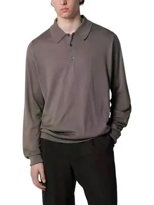 John Smedley Finchley Long-sleeve Polo Shirt - Brown