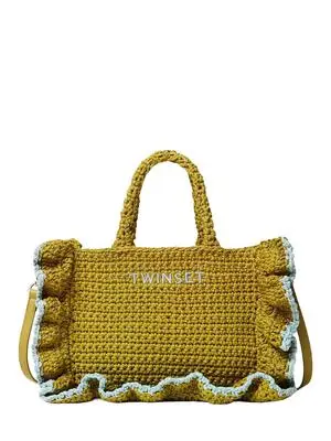 TWINSET Ruffled Tote Bag - Green