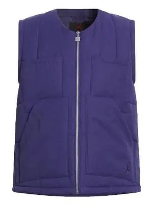 JORDAN Quilted Vest With Embroidered Logo - Purple