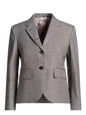 Thom Browne Single-breasted Wool Blazer - Grey