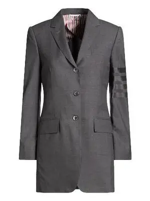 Thom Browne Charcoal Wool Single-Breasted Blazer Grey