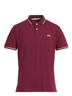 LA MARTINA Polo Shirt Size Cotton, Elastane - Red