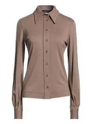 Fabiana Filippi Solid Button-down Shirt With Appliqués - Brown