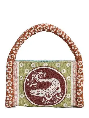 ALEMAIS ALÉMAIS Alberta Beaded Mini Barrel Bag