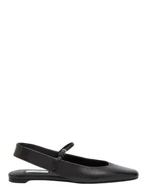 TOTEME Nappa Leather Mary Jane Flats - Black
