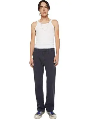 MOTHER Pleated Relaxed Fit Trousers - Blue