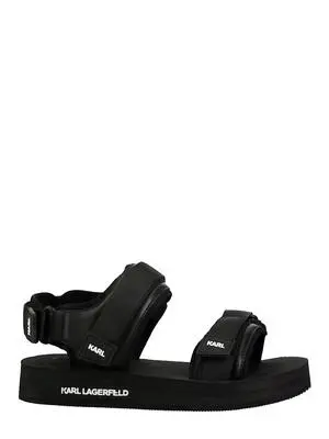 Karl Lagerfeld Atlantik Strap Platform Sandals - Black