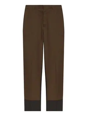 MAISON MARGIELA Creased Straight Leg Trousers - Brown