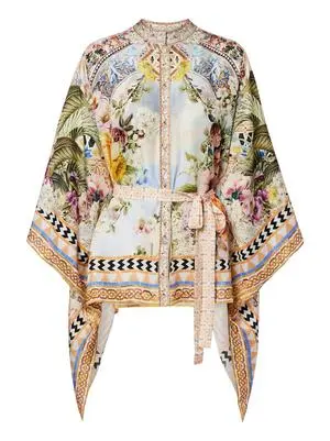 Camilla Printed Silk Blouse - Multicoloured