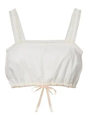 POSSE Alma Lace-Trimmed Crop Top