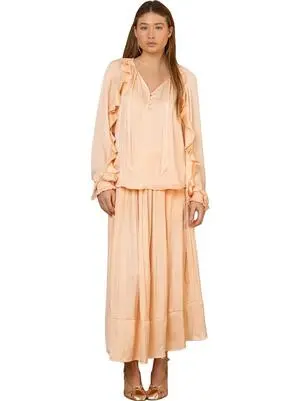 Hale Bob Rin Charmeuse Top - Orange