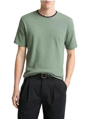 Vince Cotton Double-collar T-shirt - Blue