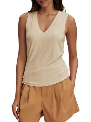 Varley Corby V-neck Modal Blend Tank - Birch