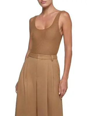 L'AGENCE Kalea Scoop Neck Tank Bodysuit