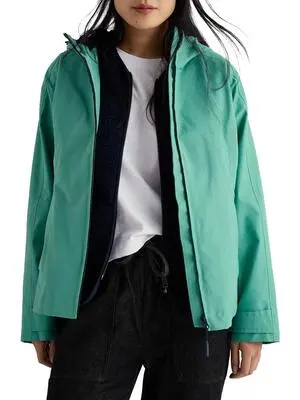 SEASALT CORNWALL Waterway Hooded Waterproof Jacket Sage Leaf