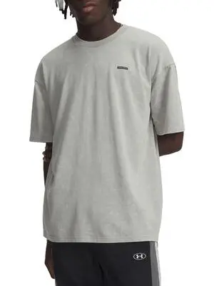 Under Armour Ua Logo Patch Oversize T-shirt - Titanium