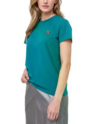 Karl Lagerfeld Patch Detail Crewneck T-shirt - Blue