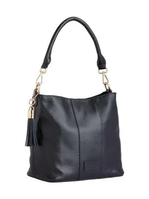POM POM LONDON Lambeth Bucket Bag - Black