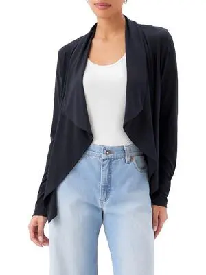 Karen Kane Open Front Cardigan - Black