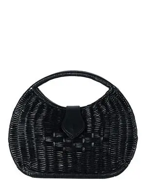 JELAVU Artemiss Rattan Half Moon Clutch - Black