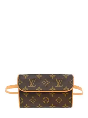 LOUIS VUITTON 2004 Monogram Pochette Florentine Belt Bag - Brown