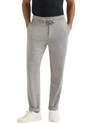 Brunello Cucinelli Cashmere And Silk French Terry Trousers - Grey