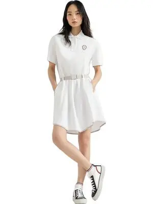 Brunello Cucinelli Couture Interlock Mini Dress With Logo - White