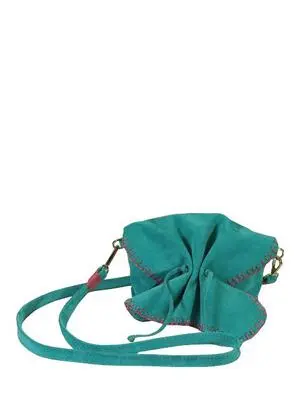 Carlos Falchi Mini Butterfly Suede Leather Bag - Sky