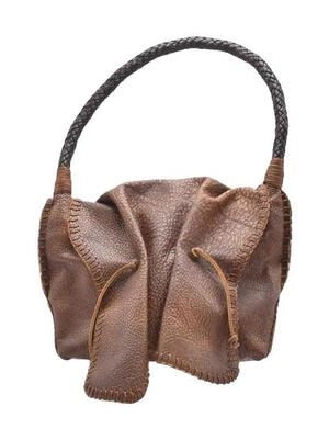 Carlos Falchi Leather Shoulder Bag - Whiskey