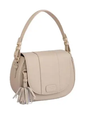 POM POM LONDON Wilmington Crossbody Bag Stone