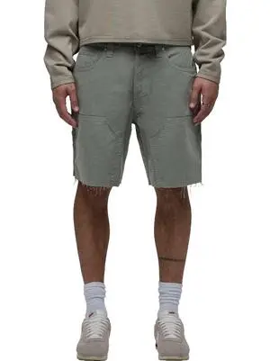 Hudson Jeans Cotton Herringbone Carpenter Shorts - Sage