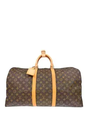LOUIS VUITTON 1997 55 Keepall Travel Handbag - Brown