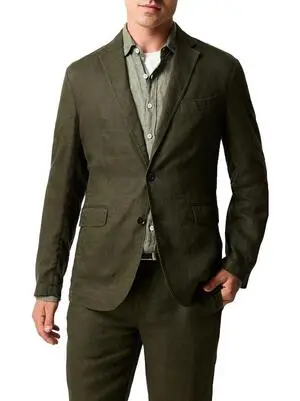 Rodd & Gunn Linen Resort Jacket - Dark Olive