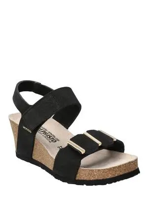 Mephisto Leonore Ankle Strap Sandal Black