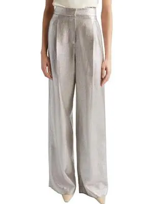 ST. JOHN Lamé Suiting Trousers