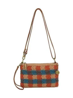 THE SAK Vita Hand-Crochet Crossbody Wristlet Autumn Check
