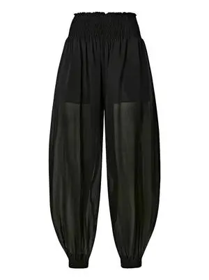 Pinko Sheer High-waisted Trousers - Black