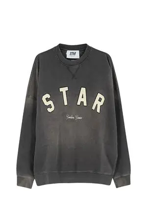 GOLDEN GOOSE Star-print Crewneck Sweatshirt - Grey