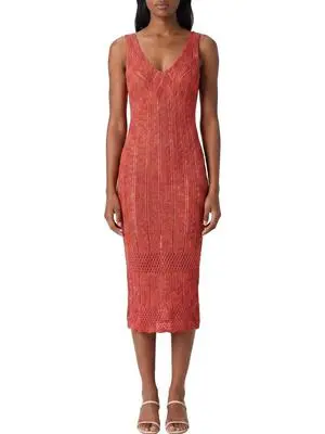 TWINSET Knit Midi Dress - Pink