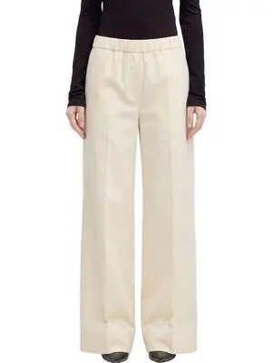 JIL SANDER Wide Leg Trousers - White