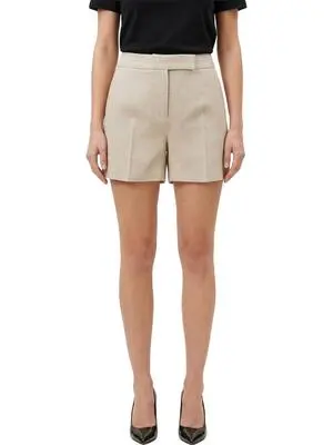 Max Mara Classic Linen Tailored Shorts - Beige
