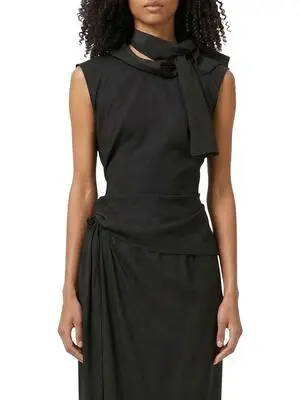 OUR LEGACY Sleeveless High Neck Top With Tie Detail