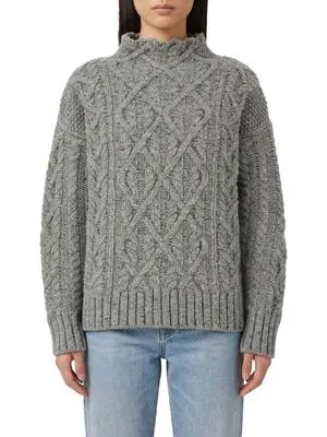 JIL SANDER Cable Knit Sweater - Grey