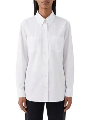 Dries Van Noten Classic Cotton Poplin Shirt - White