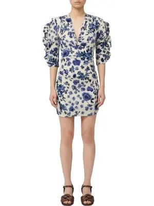 Isabel Marant Étoile Floral Print Mini Dress - Blue