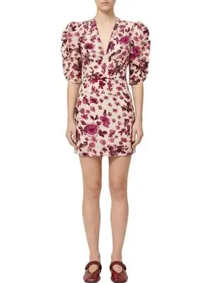 Isabel Marant Étoile Isabel Marant Floral Print Mini Dress Pink