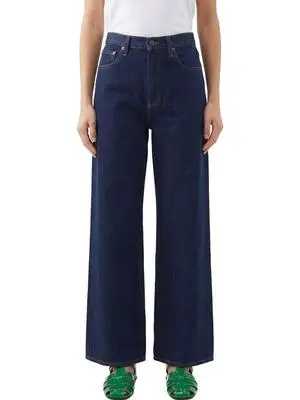 AGOLDE High Rise Wide Leg Jeans - Indigo