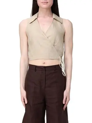 COLMAR Sleeveless Wrap Top With Tie Detail - Beige