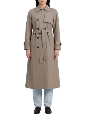 Harris Wharf London Harris Wharf London Double Breasted Trench Coat Beige