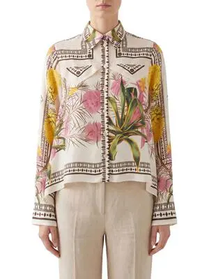 Blumarine Printed Viscose Shirt - Pink